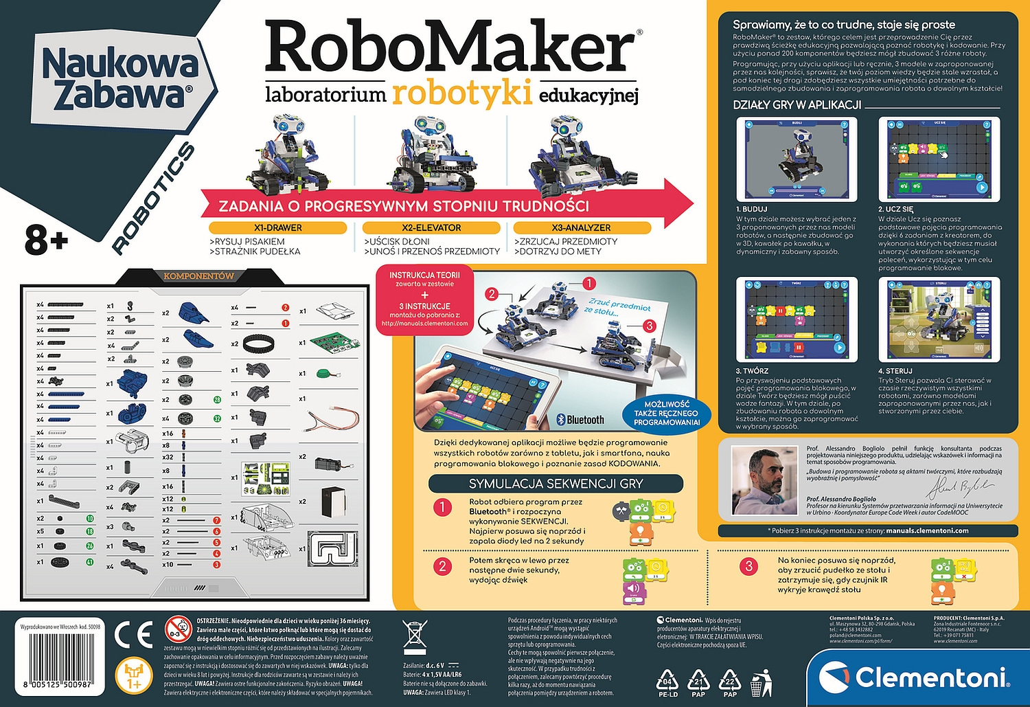 CLEMENTONI ROBOT RoboMaker LABORATORIUM ROBOTYKI 1800237997 - sklep internetowy ToysPlanet.pl