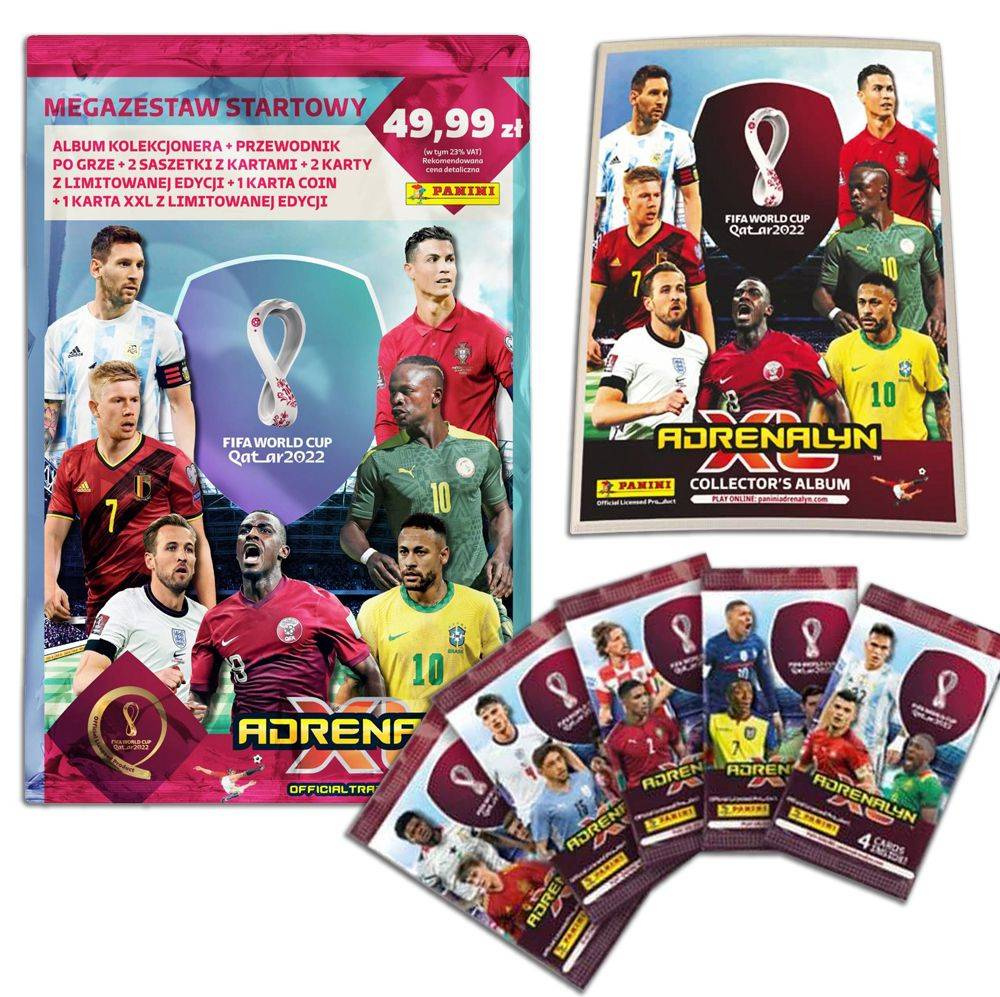 FIFA WORLD CUP QATAR 2022 ADRENALYN XL MEGA ZESTAW STARTOWY KARTY ...
