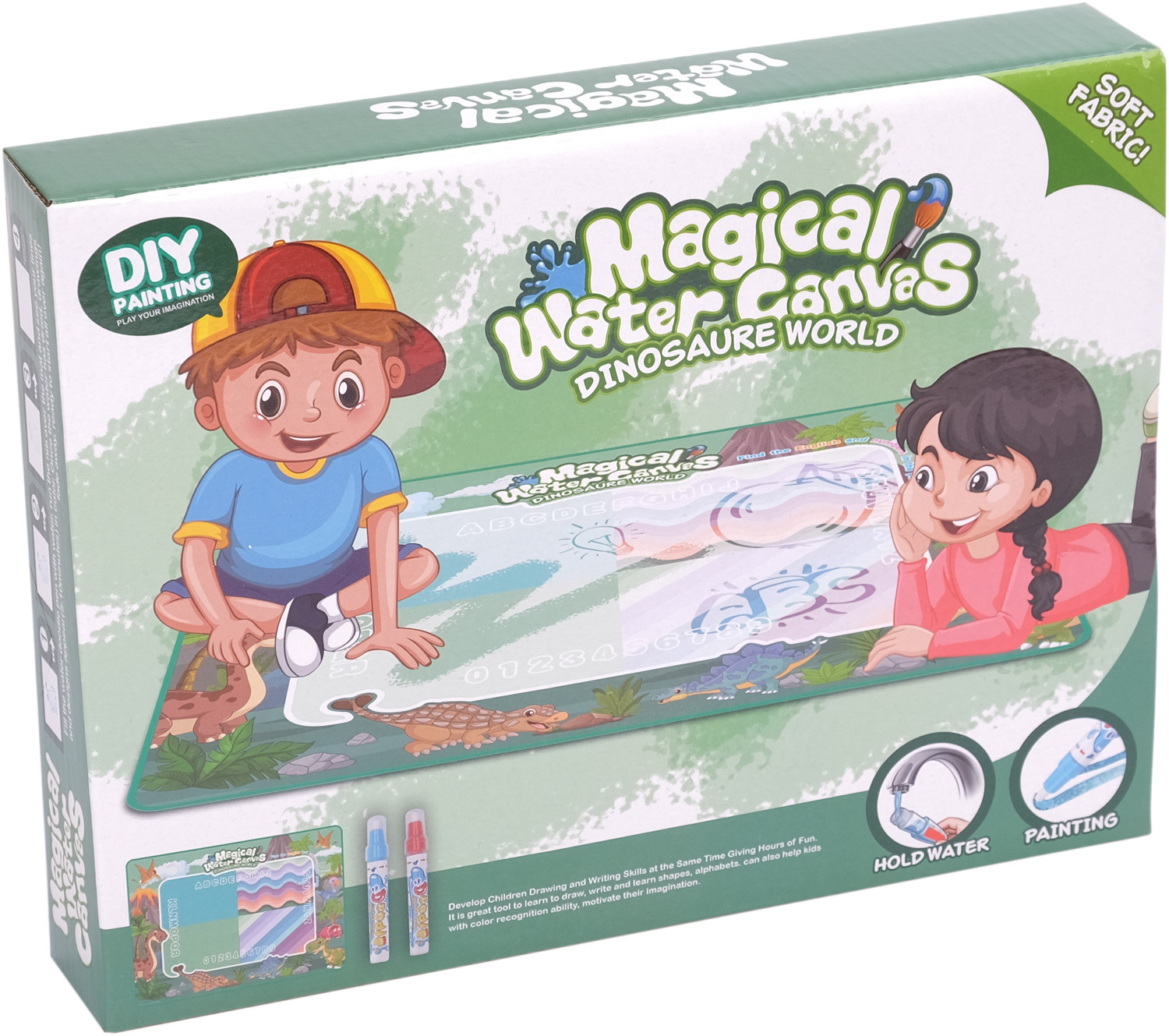 MEGA MATA WODNA DINOZAURY DO MALOWANIA RYSOWANIA WODĄ PISAKI 150x100cm ...